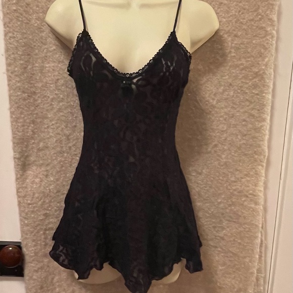 Intimates & Sleepwear | Beautiful Black Lace Teddy Dress | Poshmark